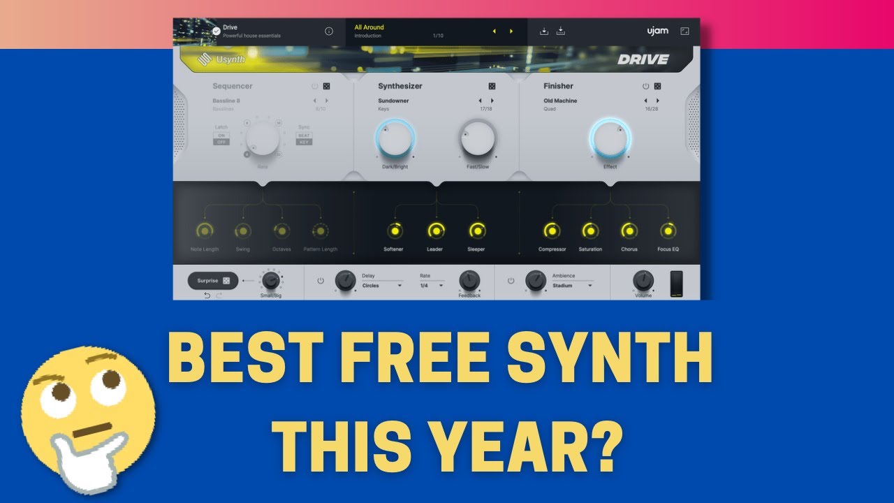 Ujam Usynth Drive Review & Demo (Best Free VST Synth) - YouTube