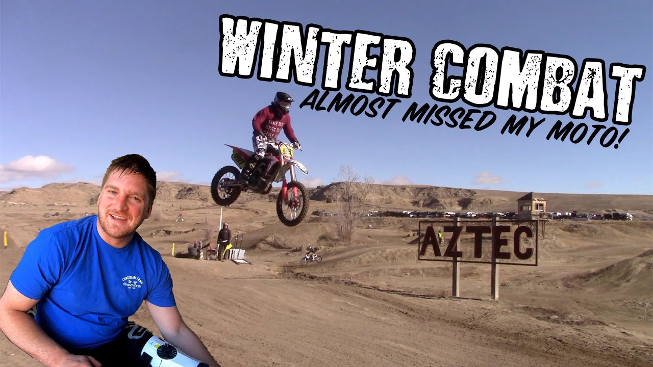 Racing Winter Combat at Aztec! Almost Missed My Race! - YouTube