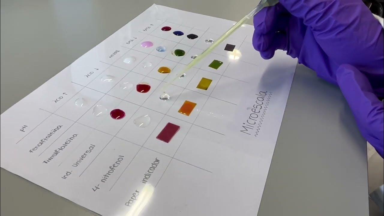 pH indicators microscale Chemical Lab - YouTube