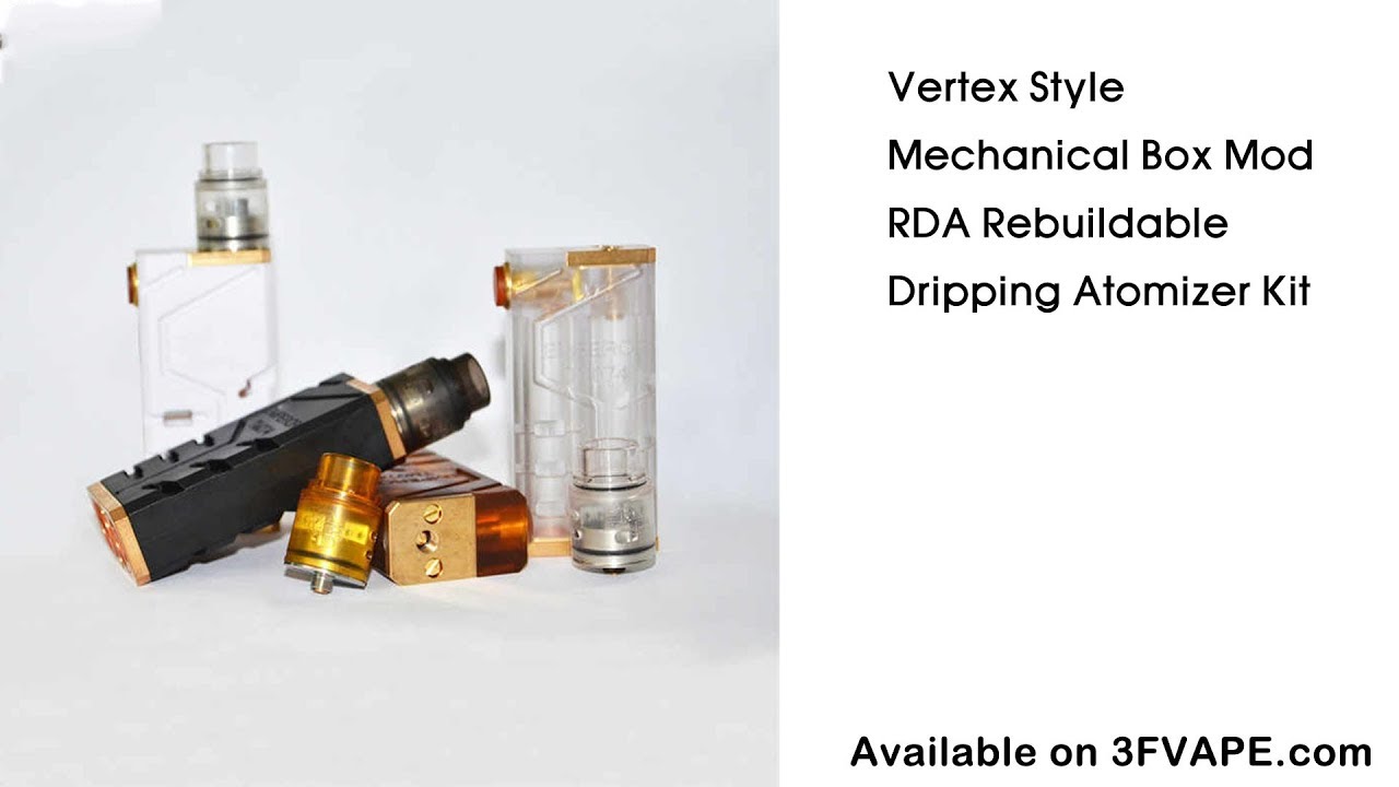 Vertex Style Mechanical Box Mod + RDA Kit - YouTube