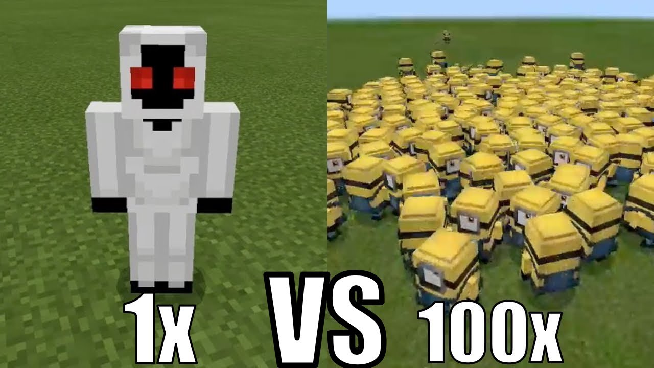 MCPE: 100 Minions vs Entity 303 - YouTube