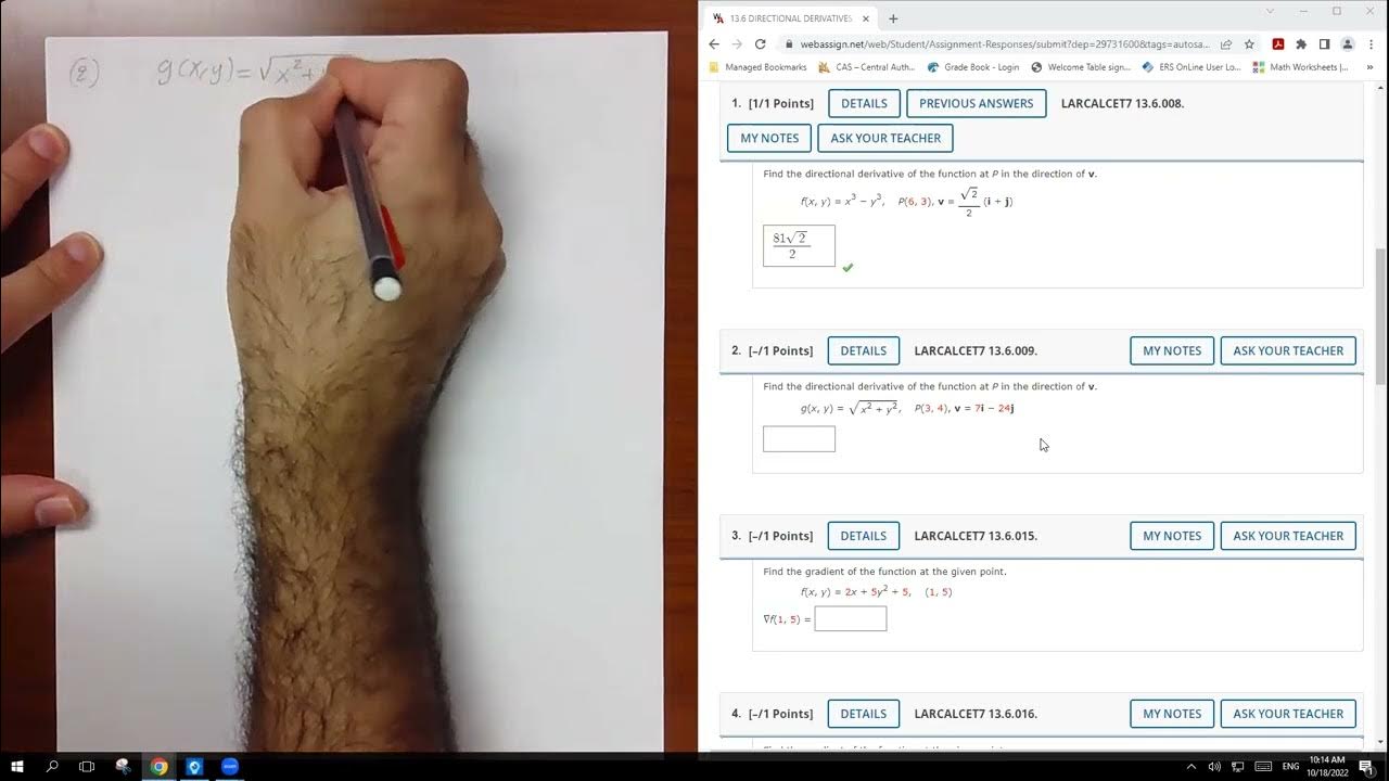13.6 Directional Derivatives and Gradients (WebAssign) - YouTube