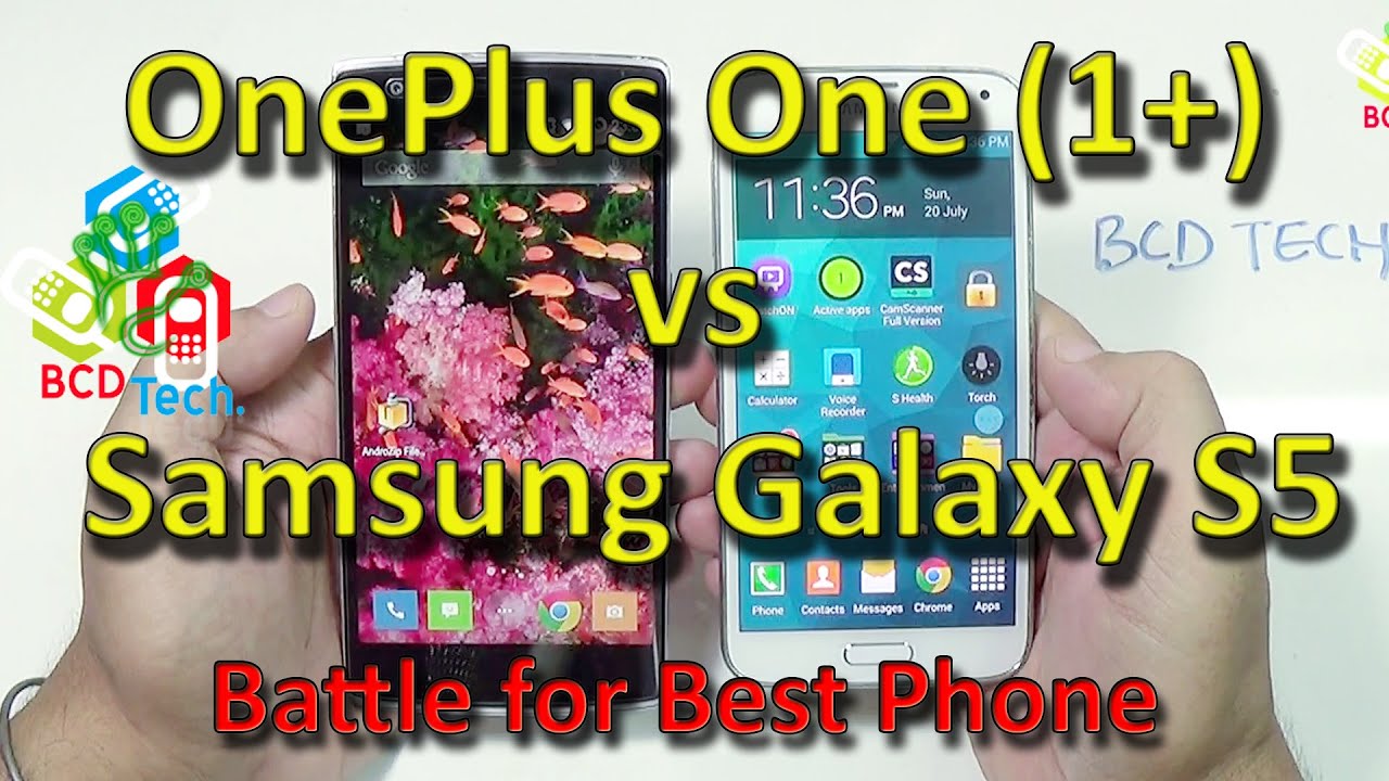 OnePlus One (1+) vs Samsung Galaxy S5 - YouTube