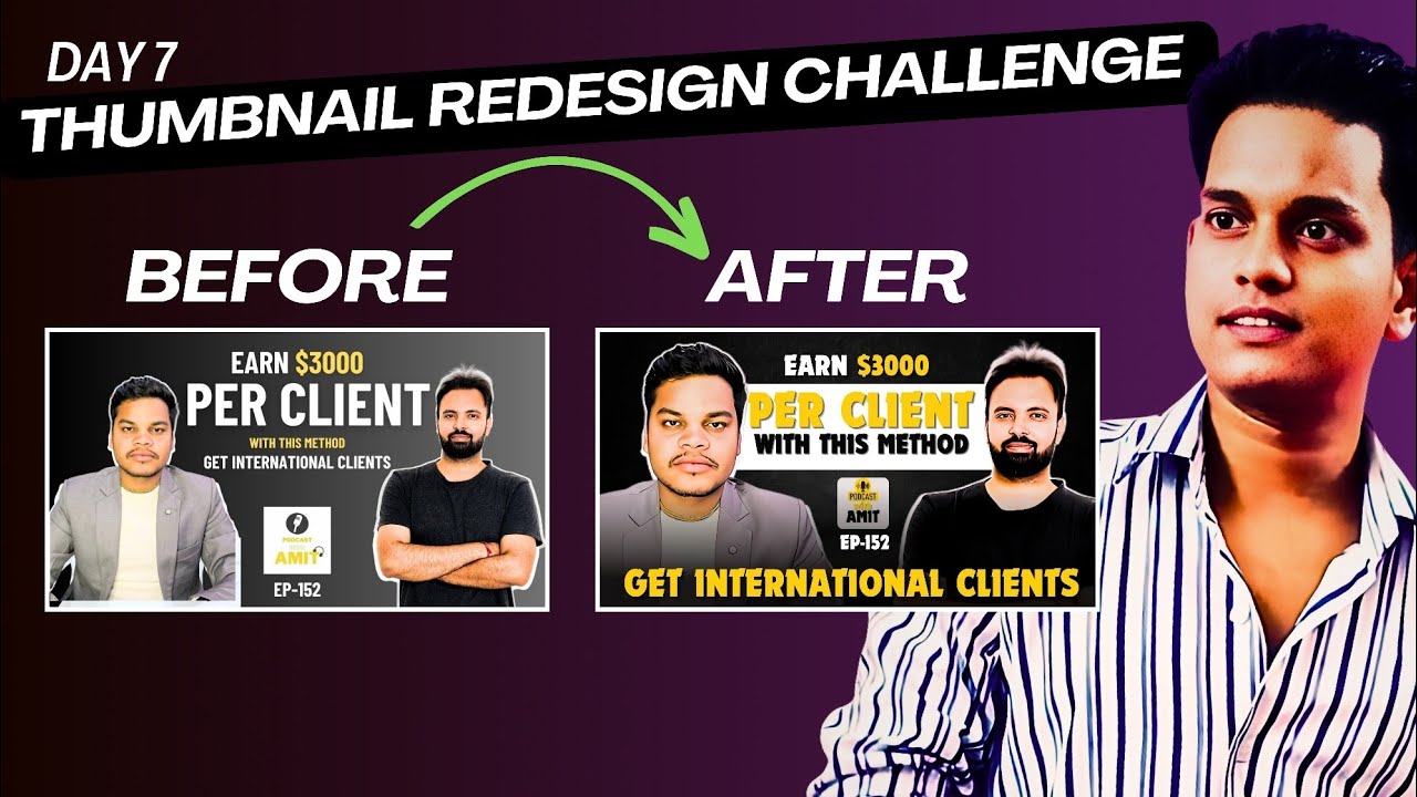 Day 7 Thumbnail Redesign challenge by @thedigitalamir - YouTube