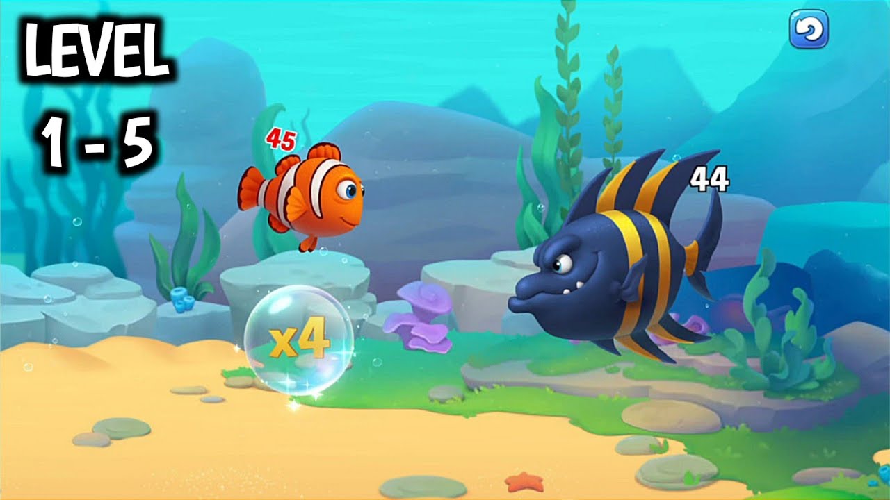 Fishdom | Level 1 - 5 | Fishdom Gameplay FHD - YouTube