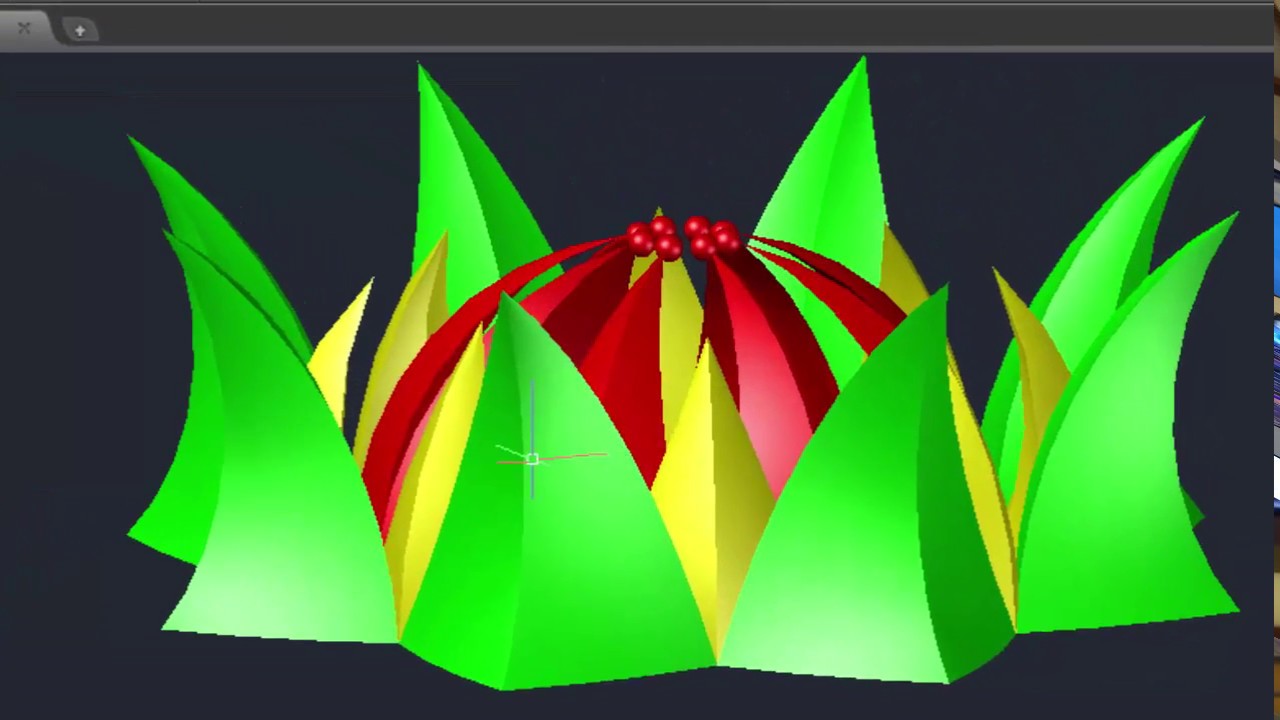 drawing rose by autocad - YouTube