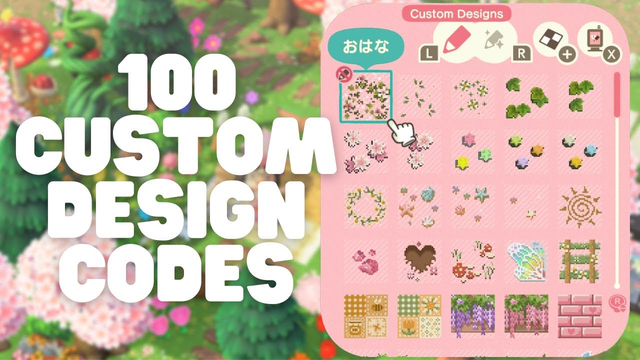 All The Custom Designs On My Fairycore Island Acnh Youtube