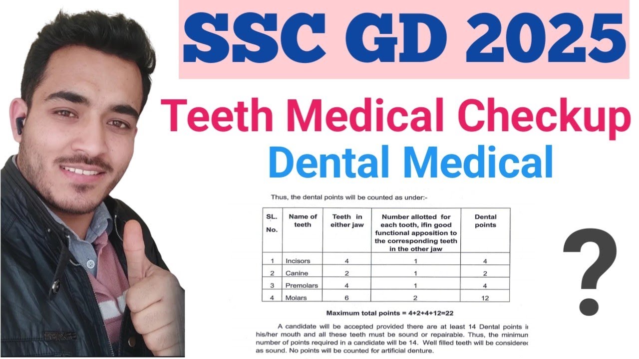SSC GD Medical. Teeth Medical Checkup. - YouTube
