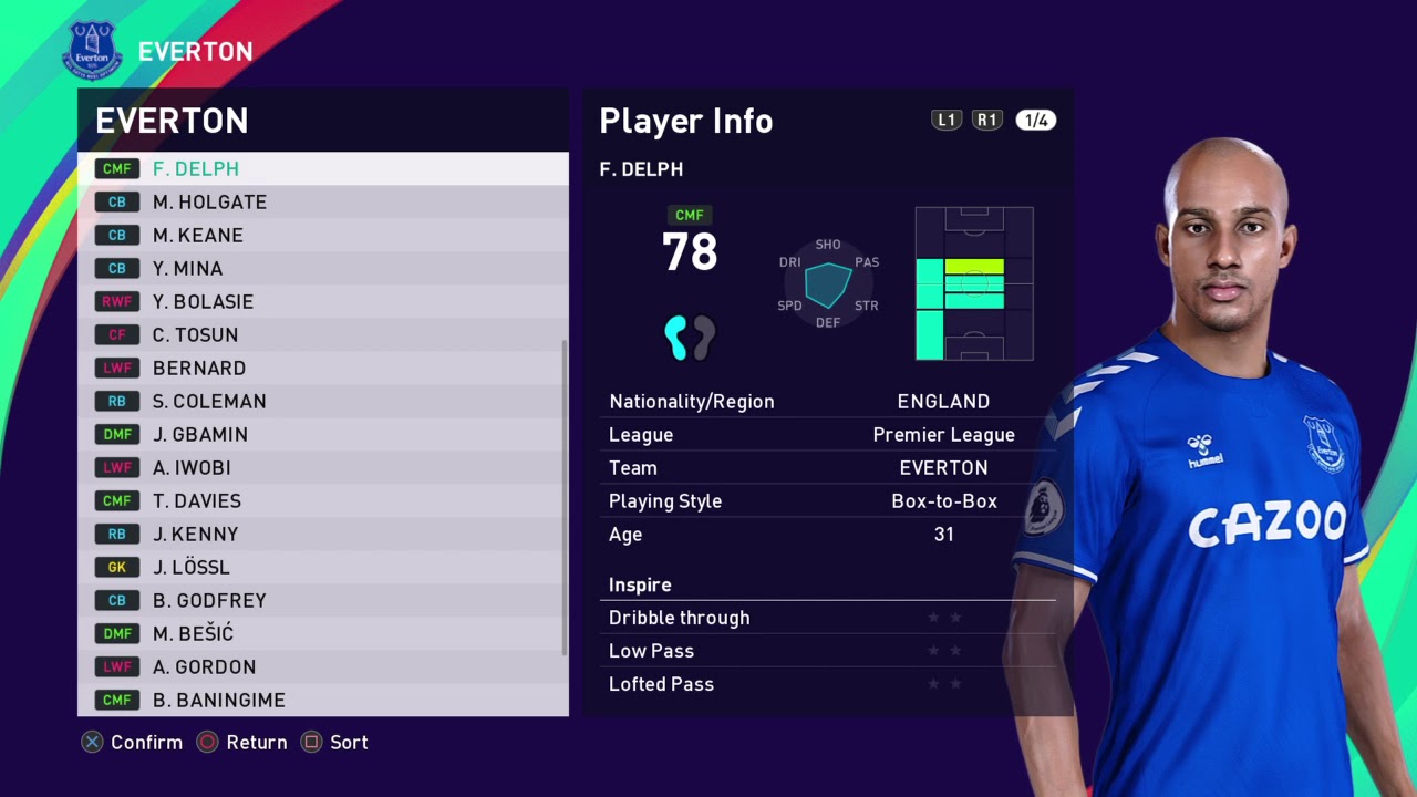 eFootball PES 2021 Everton Base Copy - YouTube