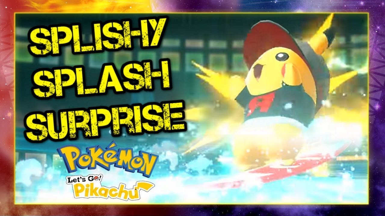 Splishy Splash Surprise! Pokemon Let's Go Pikachu & Eevee Wi-Fi Battle ...