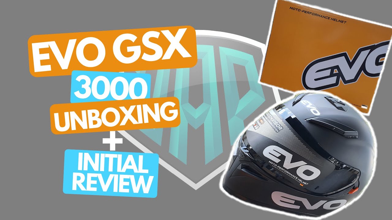 EVO GSX 3000 Matte Black Full face Helmet Unboxing and Initial Review ...