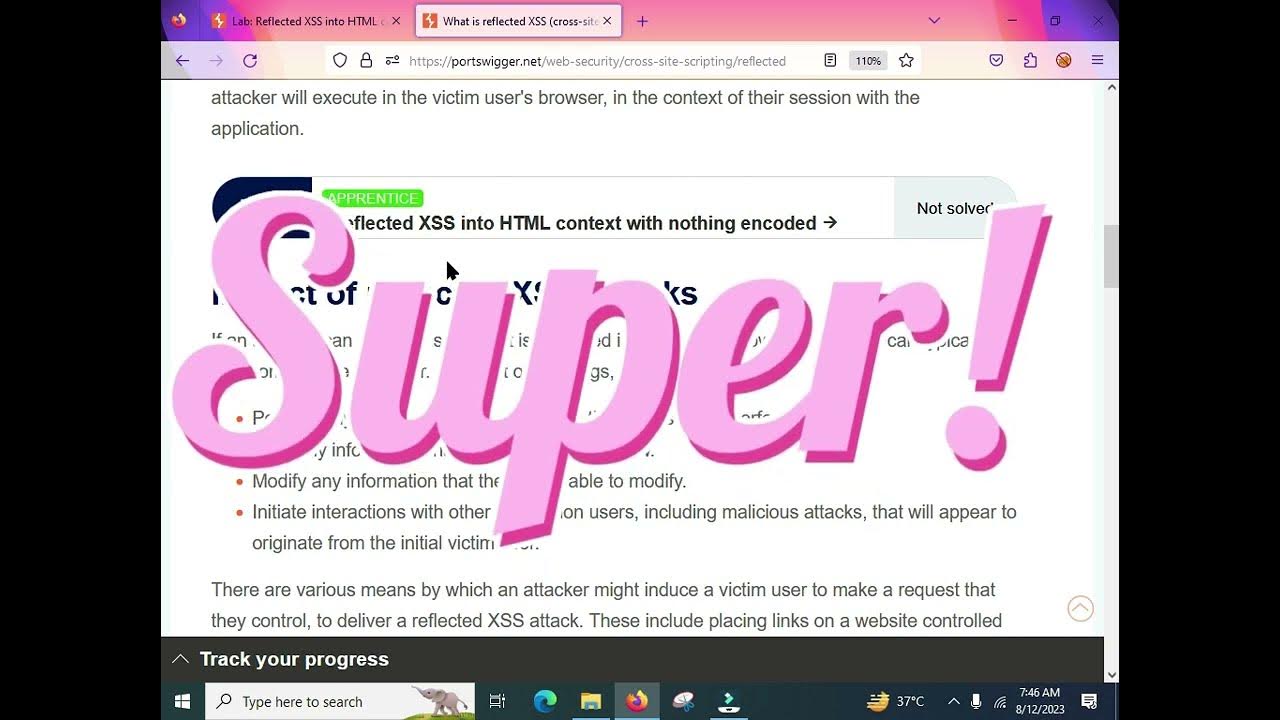 Reflected XSS in JavaScript - YouTube