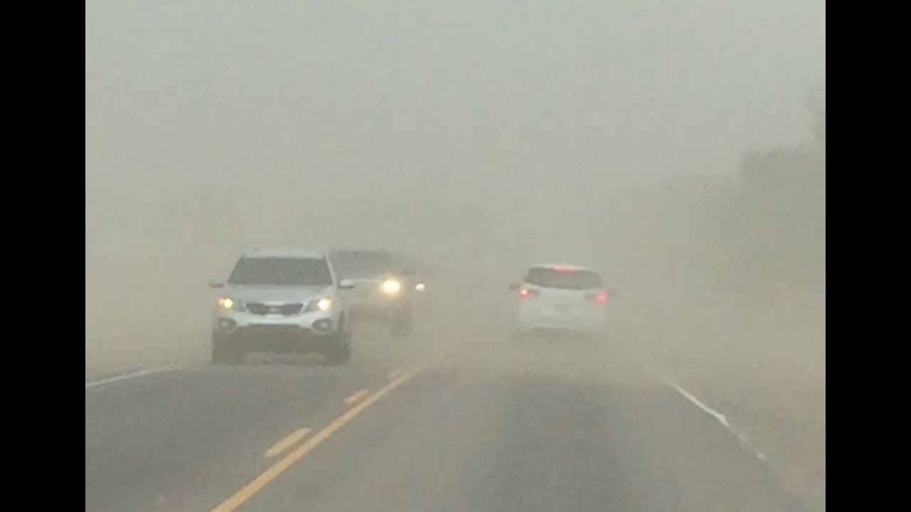 RAW VIDEO: Driving through dust in West Valley - YouTube
