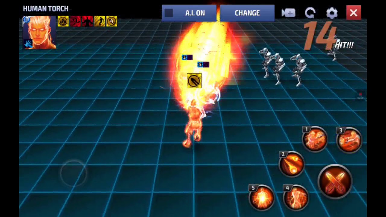Human torch special moves MCU - YouTube