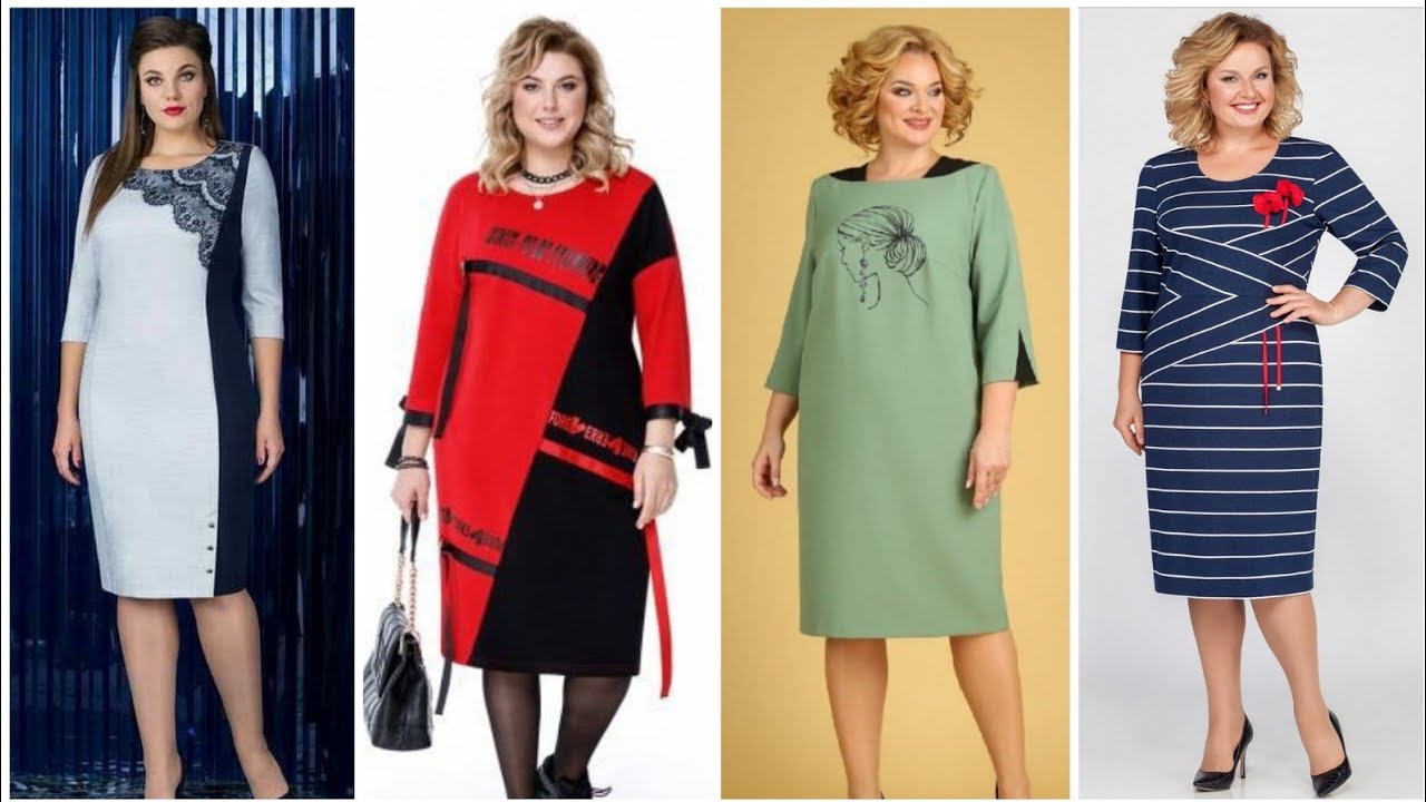 Latest beautiful plus size clothing ideas//women's dresses - YouTube