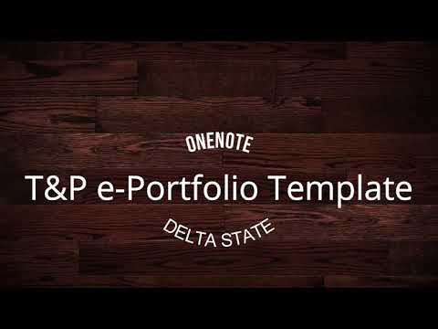 OneNote Tenure & Promotion e-Portfolio Tutorial - YouTube