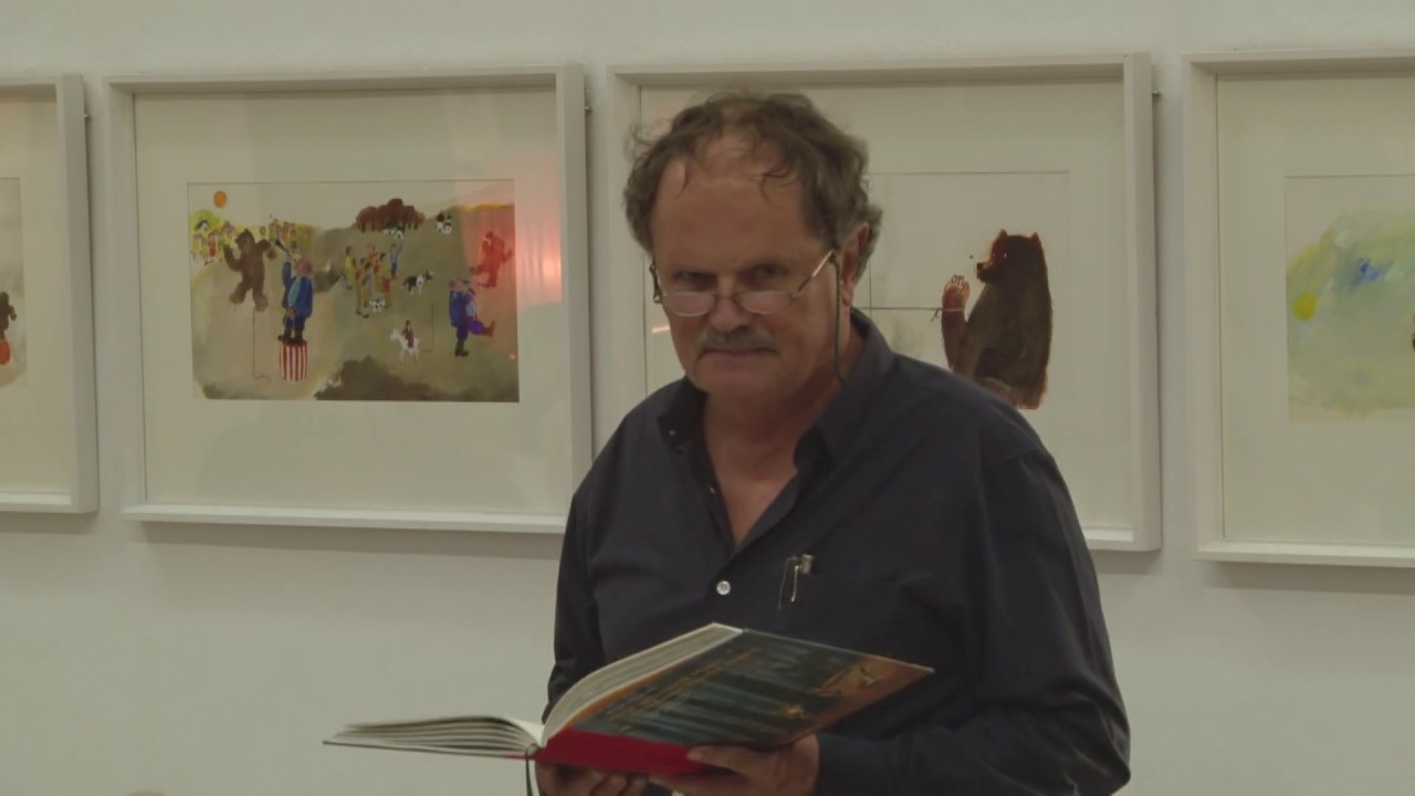 Reinhard Michl malt in der Galerie - YouTube
