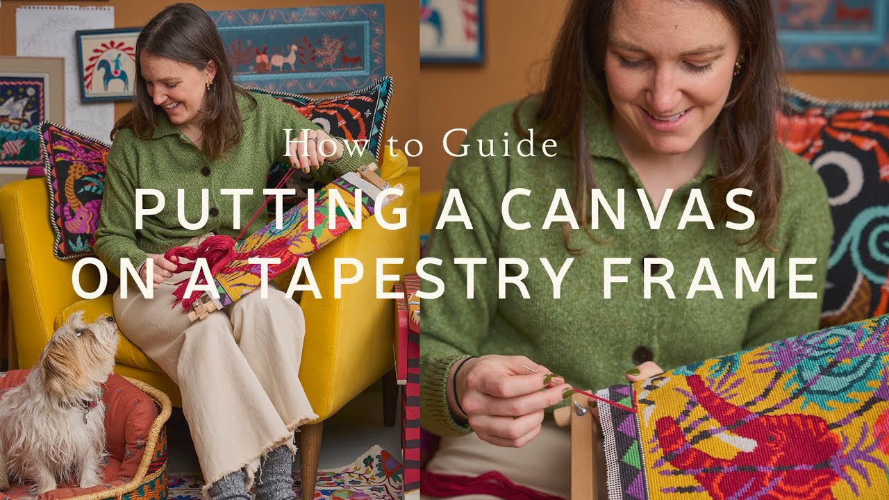 How to Guide | Putting a Tapestry Canvas from a Needlepoint Kit on an ...