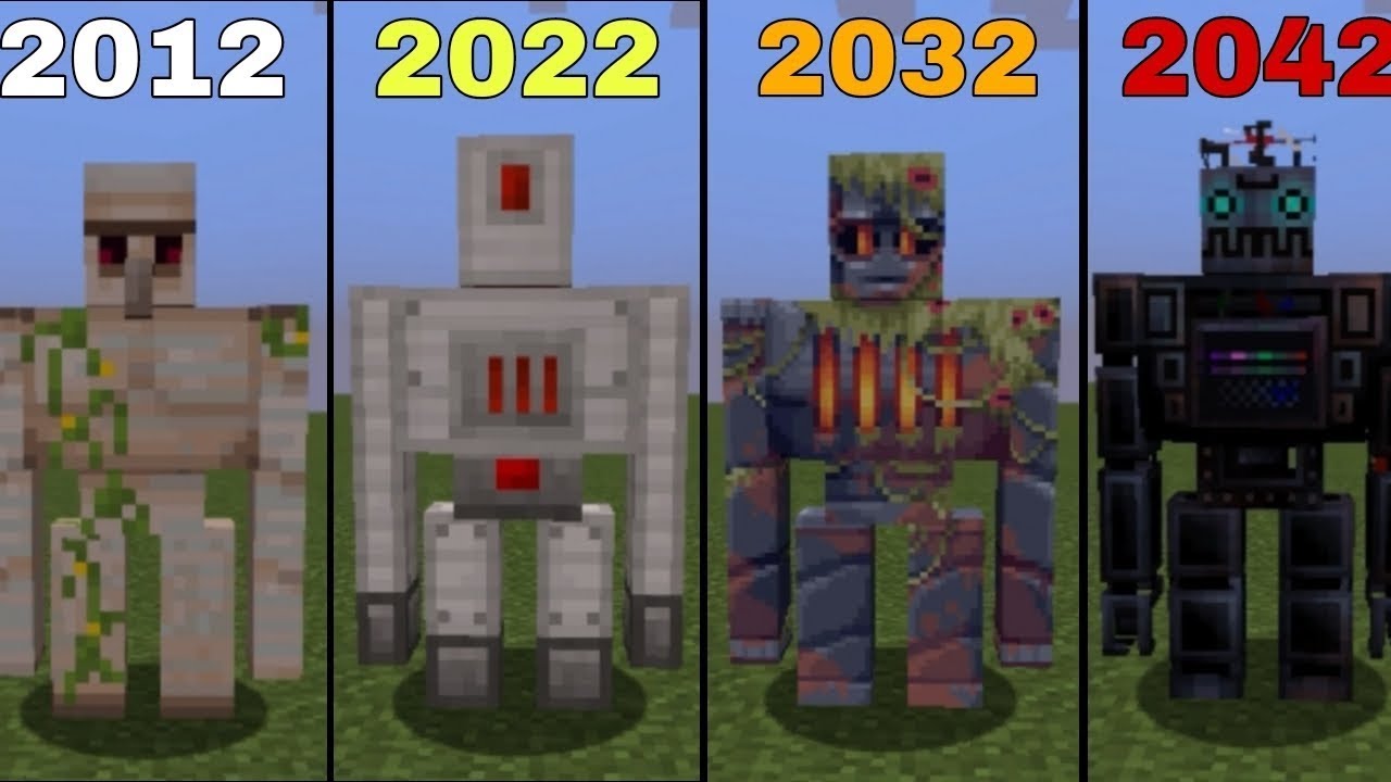 iron golem textures evolution (part 3) - YouTube