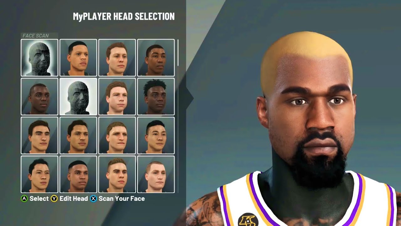 KANYE WEST FACE CREATION TUTORIAL NBA 2K20 - YouTube