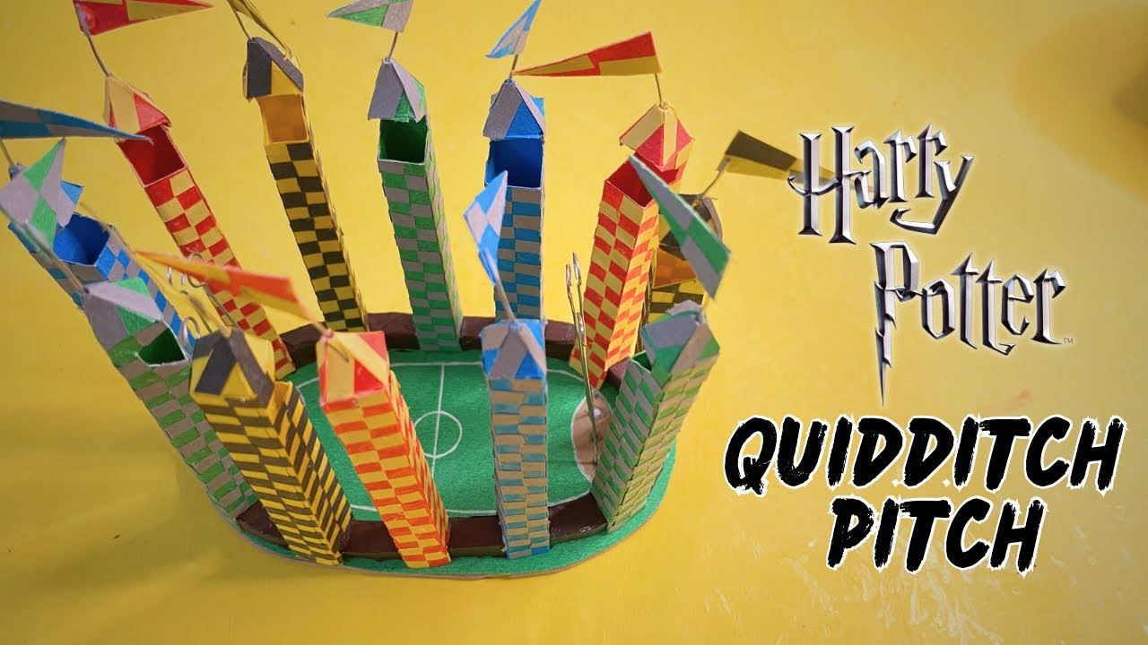Harry Potter Quidditch pitch diorama | Harry Potter crafts - YouTube