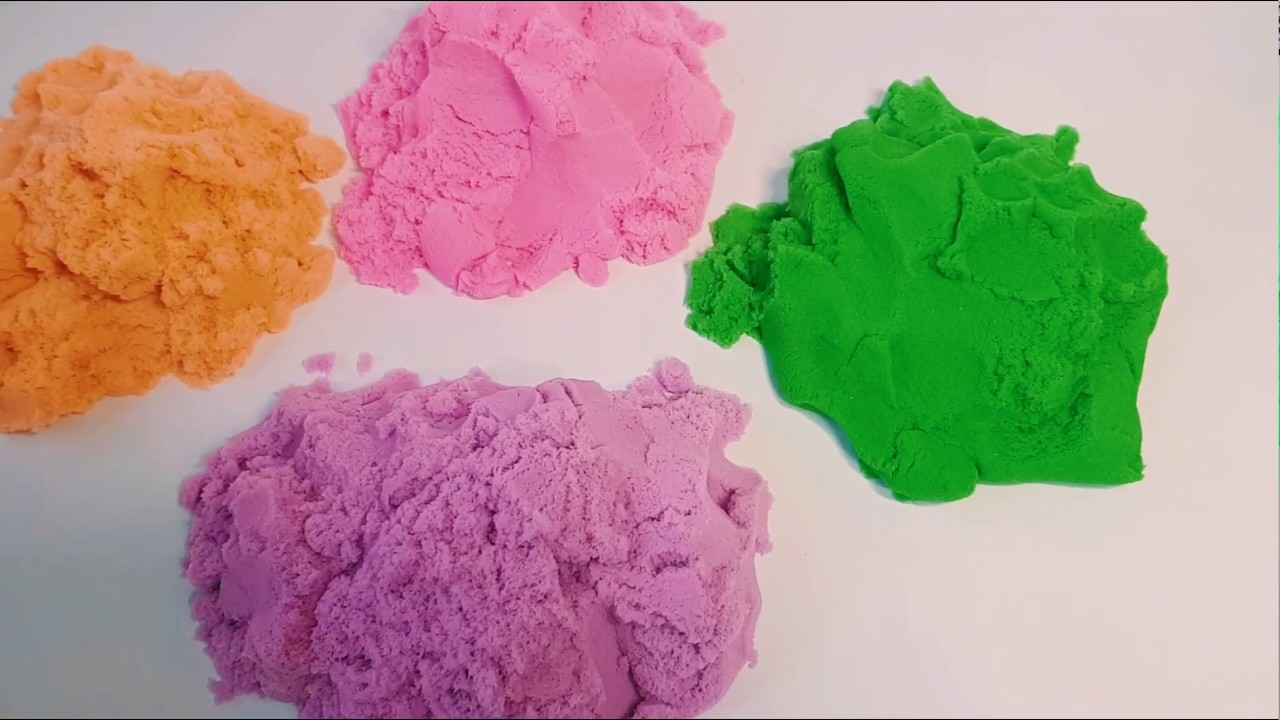 Kinetic Sand, 4 Color /Learn Big, Medium, Small - YouTube