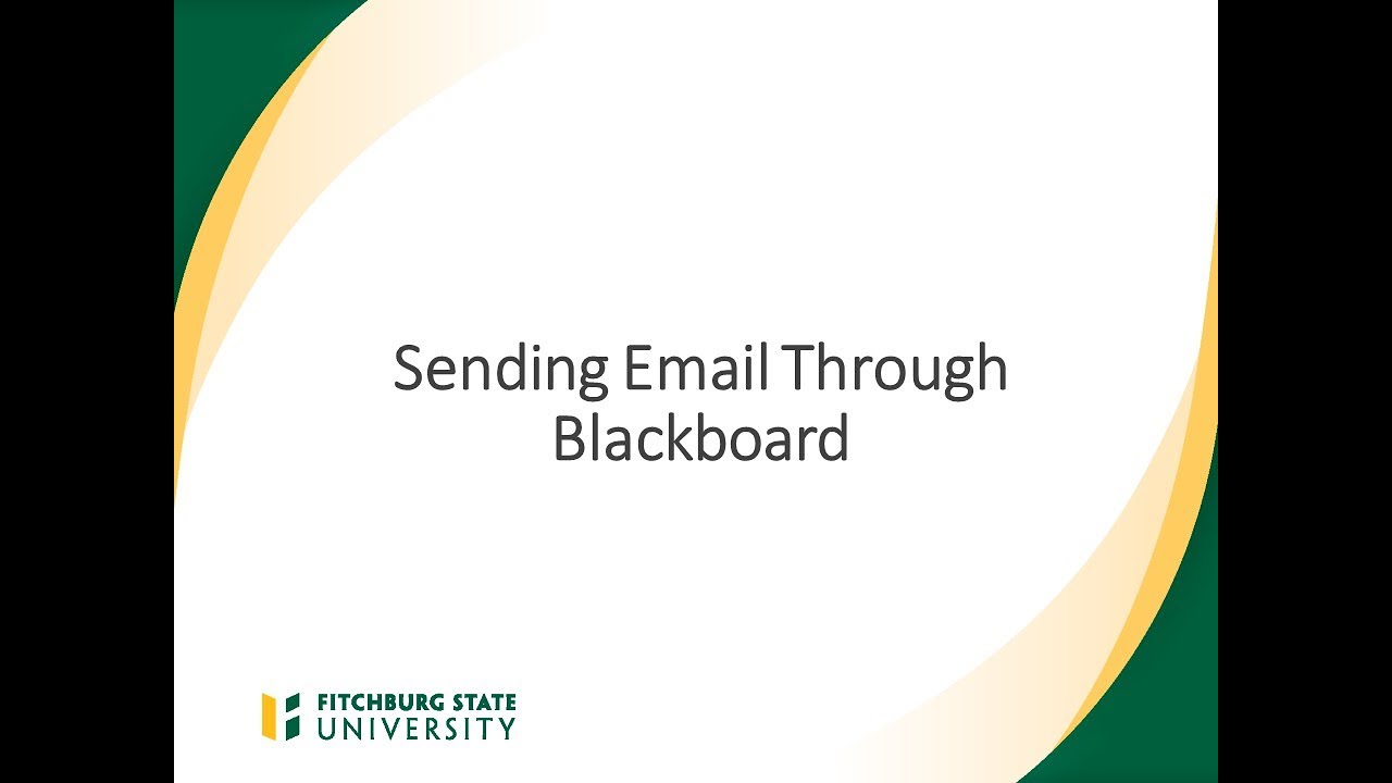 For Students: Sending Email Through Blackboard - YouTube