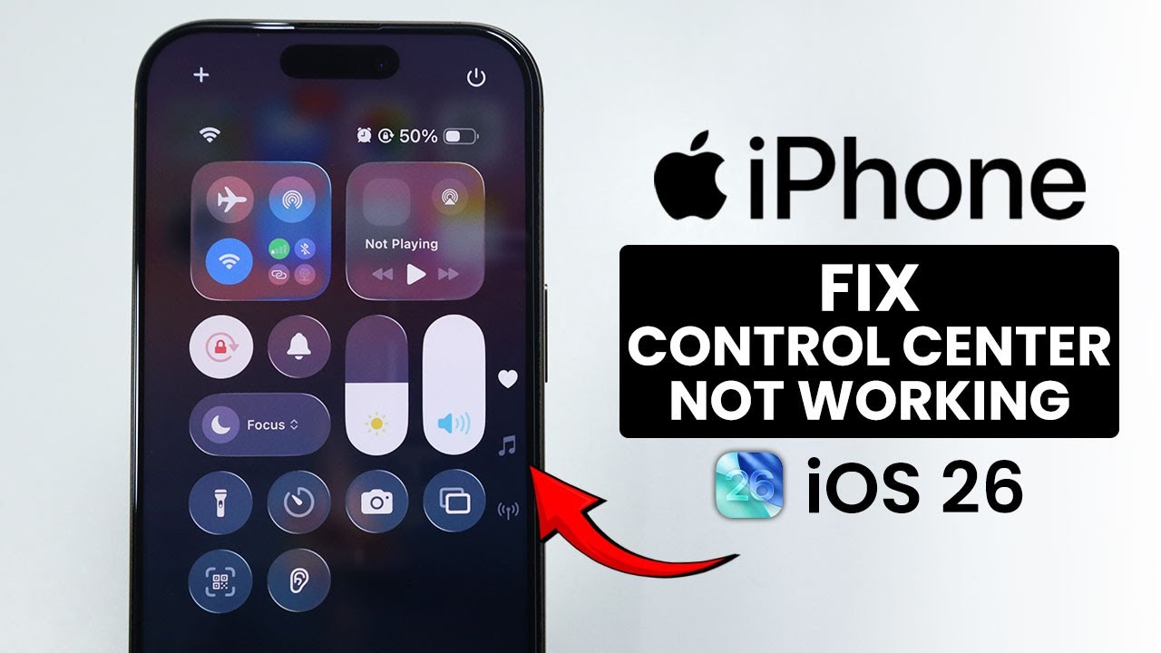 [iOS 26] How to Fix iPhone Control Center Not Working Issue - YouTube