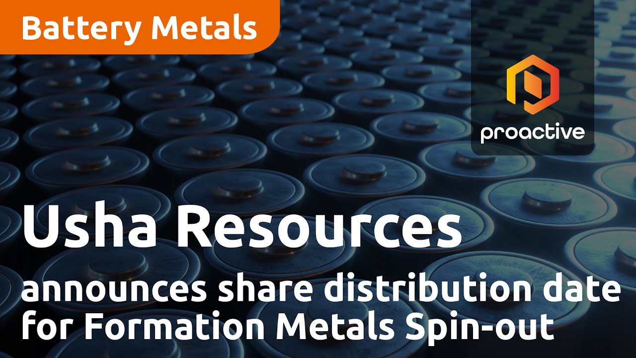 Usha Resources announces share distribution date for Formation Metals spin-out - YouTube