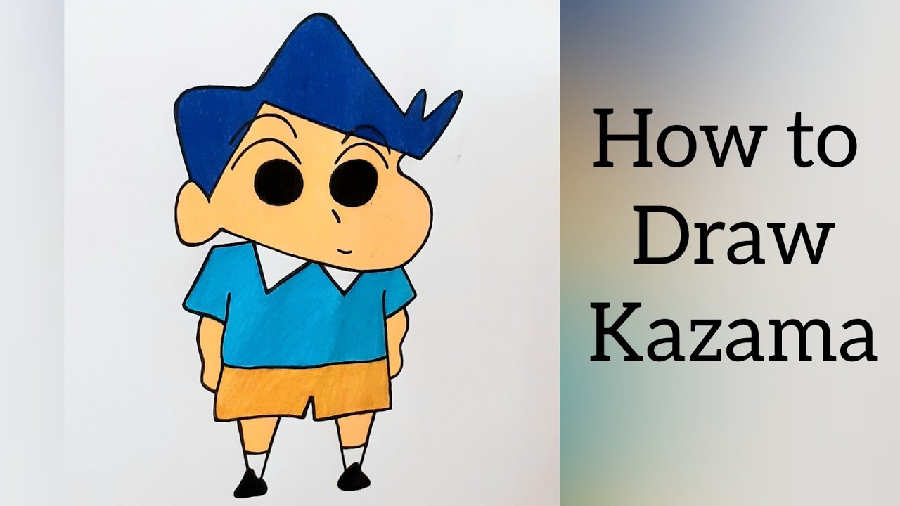 How to draw Kazama from Shinchan / Easy Drawing - YouTube