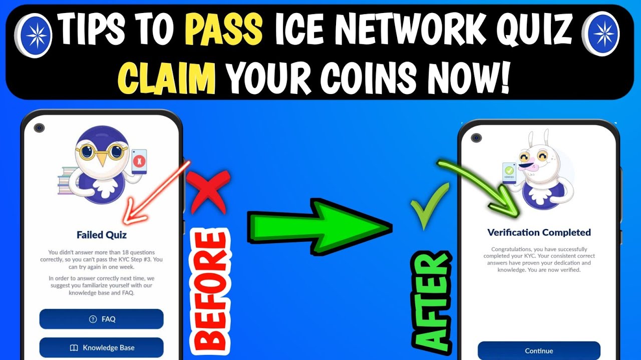 PASS the Ice Network KYC Step #3 Quiz & Claim Your Coins | Tips To Get ...
