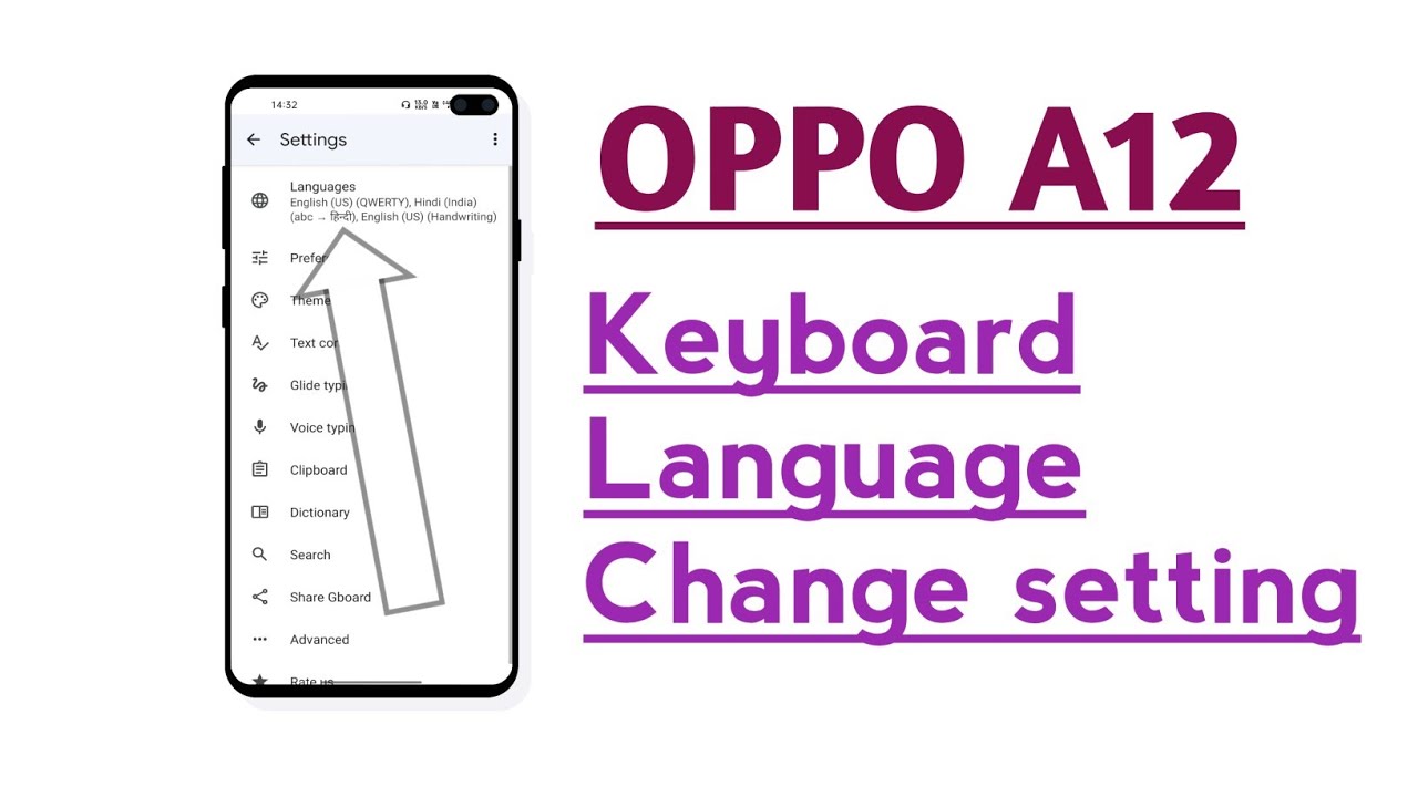 OPPO A12 Keyboard Language Change setting - YouTube