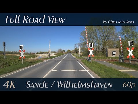 Sande / Wilhelmshaven, Germany: Oldenburger Damm, Wilhelmshavener Straße, Bunsenstraße - 4K Ultra HD
