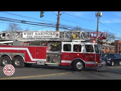 West Hartford FD Ladder 7 ⭐️RARE⭐️ responding as Ladder/Medic 4 with EQ ...