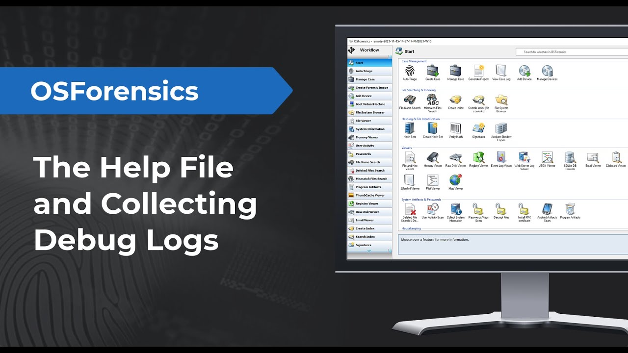 Using The Help File and Debug Log in OSForensics - YouTube
