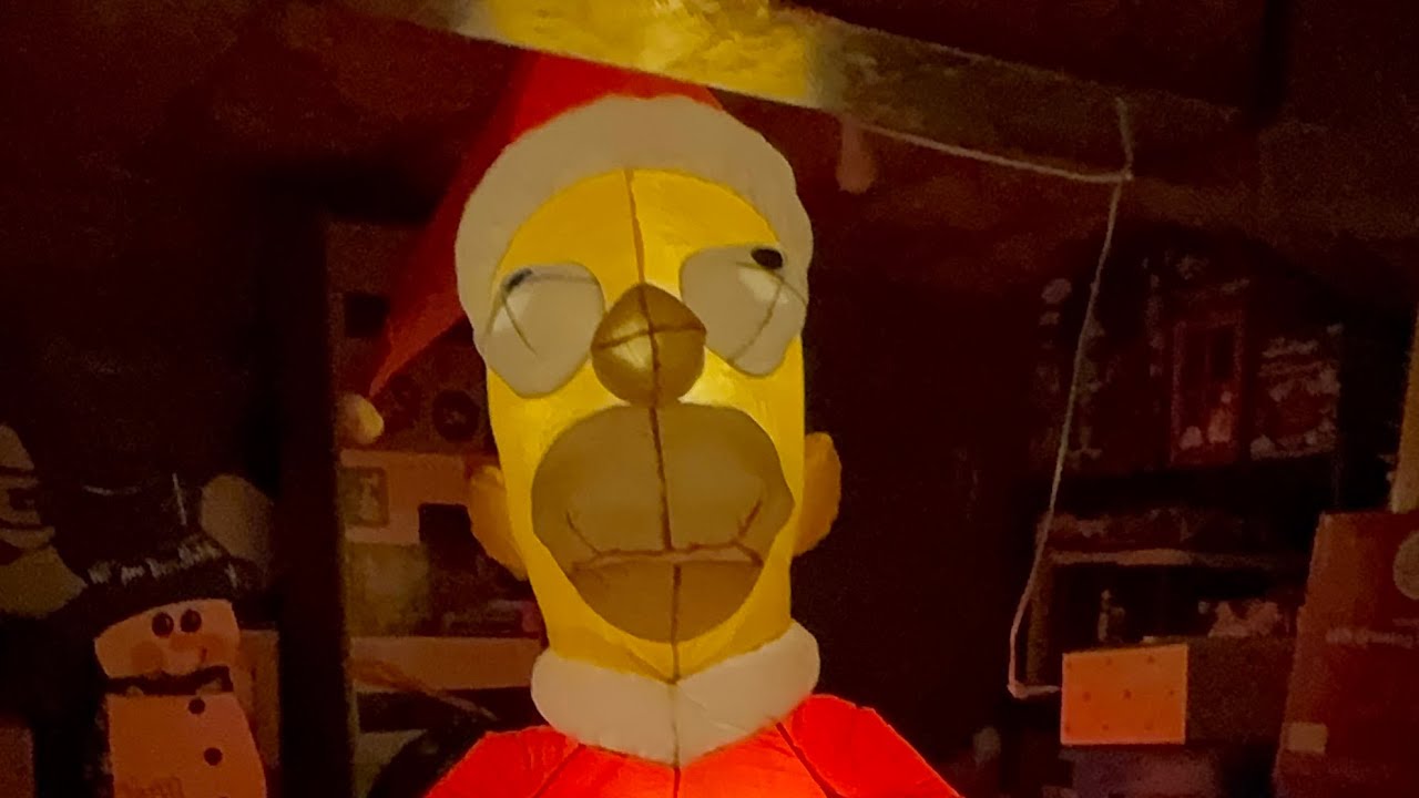 Gemmy 2002 8ft inflatable Santa Homer - YouTube