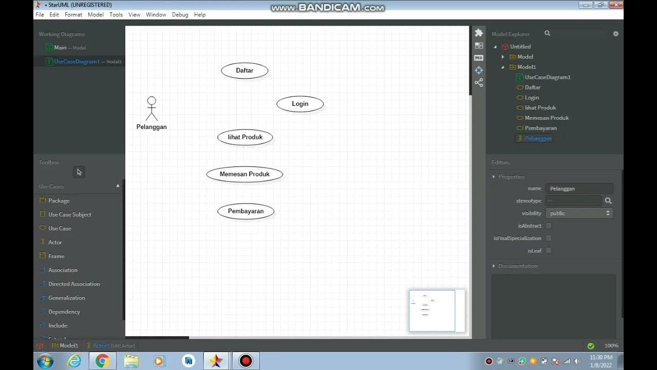 Membuat Use Case Diagram Apotek Menggunakan Star UML - YouTube