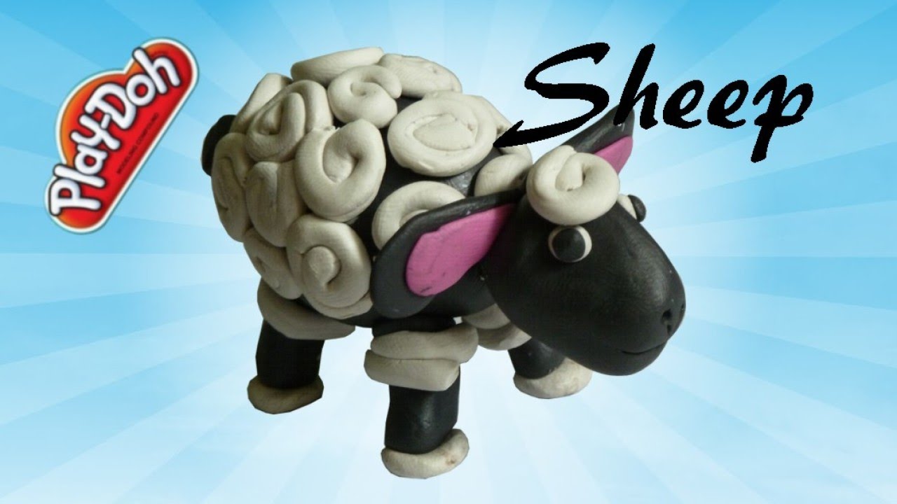 How to make Sheep for kids using Play doh - YouTube