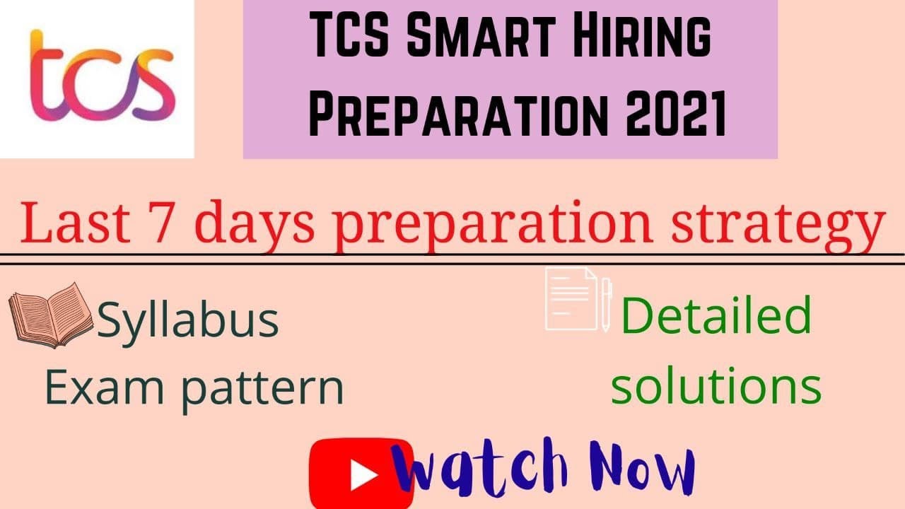 TCS NQT Preparation 2021-22||Syllabus|Exam Pattern|Exam Full ...