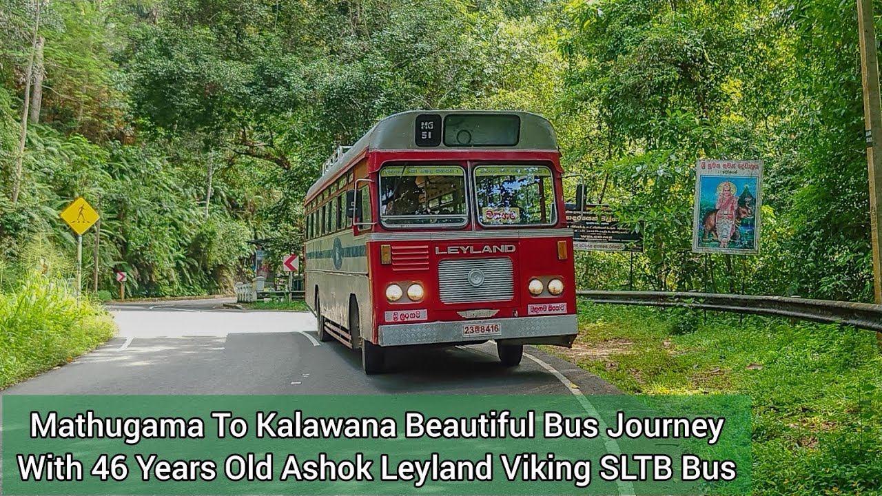 Morning Bus Ride With 46 Years Old SLTB Ashok Leyland Bus From ...