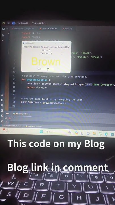 Color Guessing Game With Gui Using Python Day 33 Python Projects Coding Pythonprojects