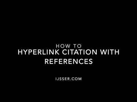How to hyperlink citation with References and APA format - YouTube