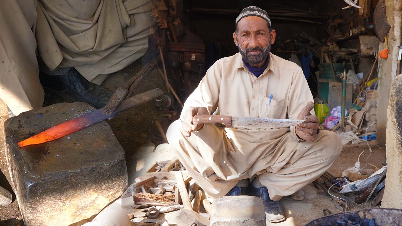Amazing Technique of Making Super Sharp Meat Cleaver Knife From Rusted ...