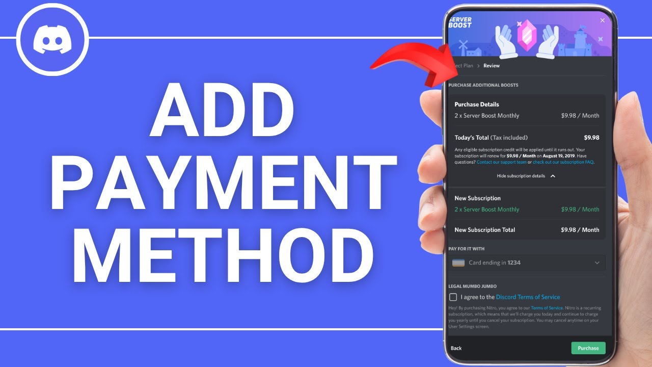 How to Add Payment Method to Discord Mobile - YouTube