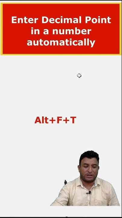 How to enter decimal points automatically in a numbers in Excel?#Shorts #exceltips #exceltricks ...