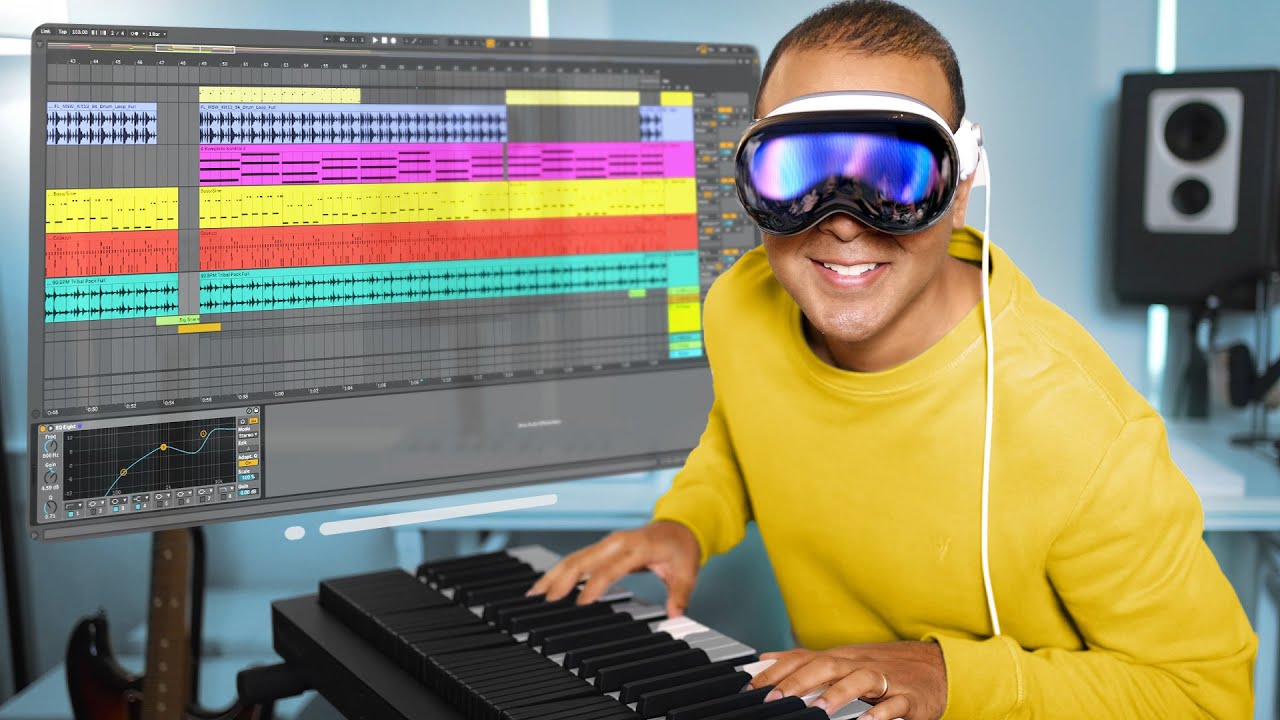 Apple Vision Pro: IN MY MUSIC STUDIO - YouTube