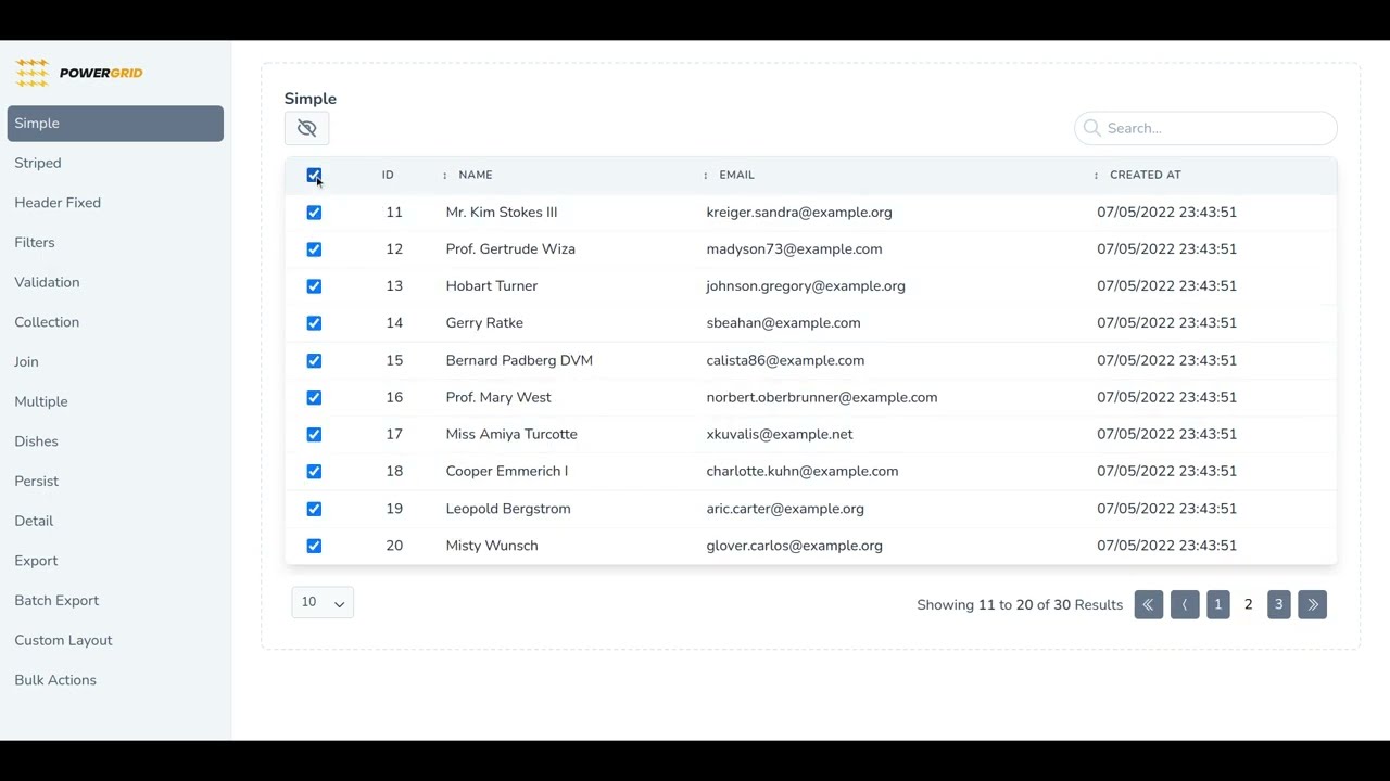 Livewire Powergrid Demo Misc - V3 - YouTube