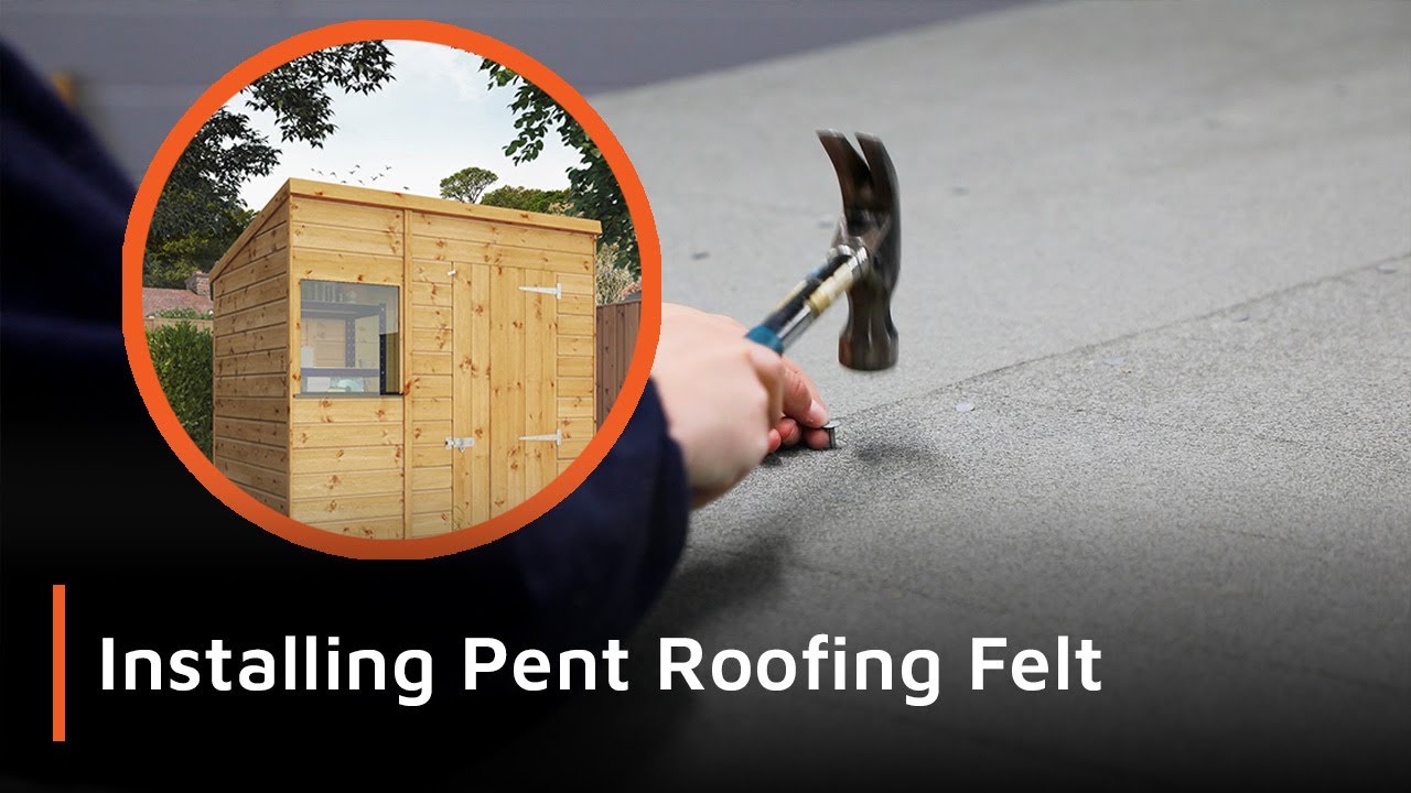 Installing Pent Roofing Felt - YouTube