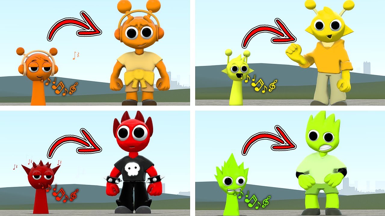 WHAT IF I MAKE A SONG WITH HUMAN SPRUNKI FAMILY (RADDY, LIME, ORANGE ...