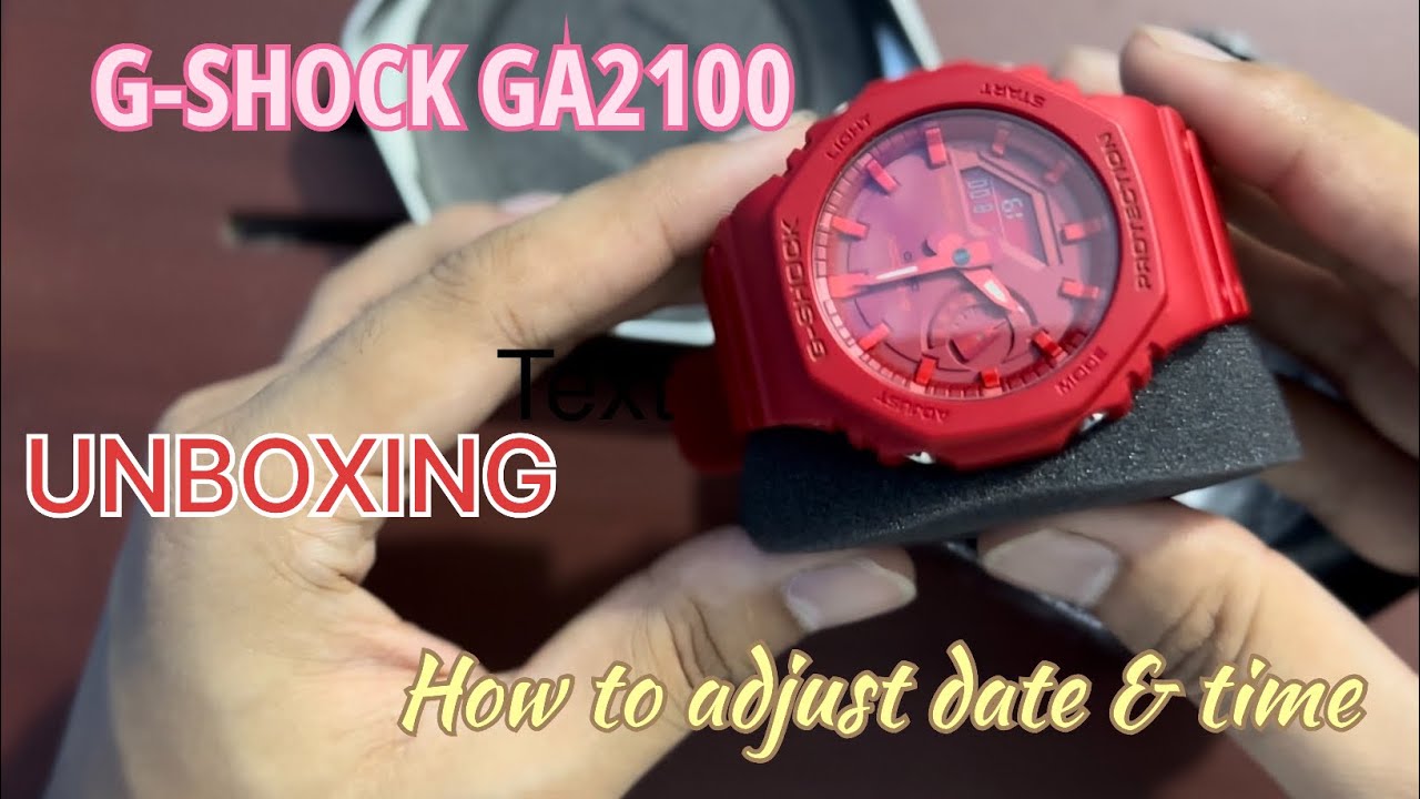Casio G-Shock GA2100 UNBOXING, Adjust Date & Time & HOW TO USE PROPERLY ...